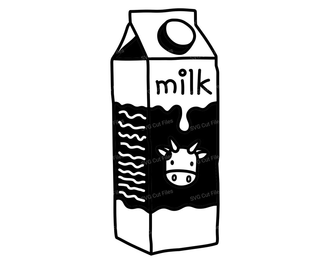 Milk Carton SVG, Vector Milk Box Clipart, Farmhouse Logo PNG T-shirt - Etsy