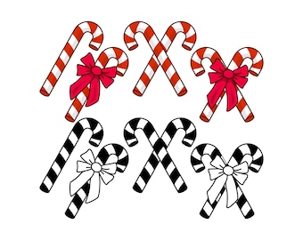 Christmas Candy SVG, Peppermint Canes PNG Clipart, Holiday T-shirt ...