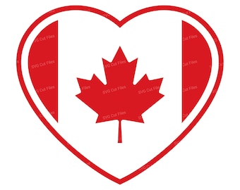 Canada Flag Heart Vector: T-shirt & CNC Clipart (digital Download) - Etsy