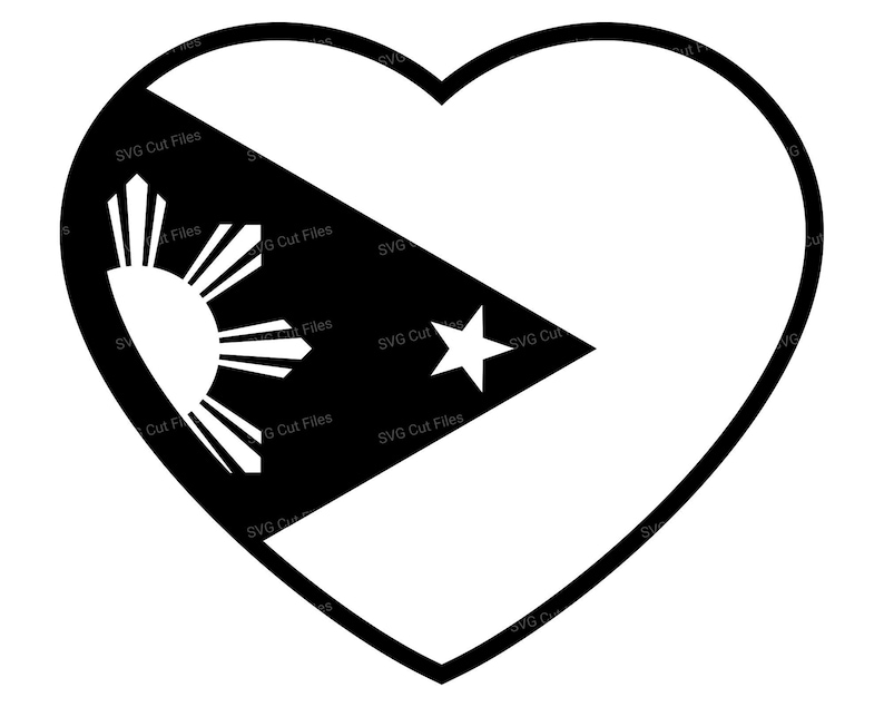 Philippines Heart SVG Bundle, Filipino Flag Patriotic T-shirt Design ...