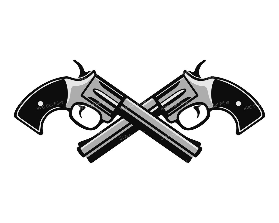 Crossed Handguns SVG, Guns Clipart, Western PNG Digital Download - Etsy