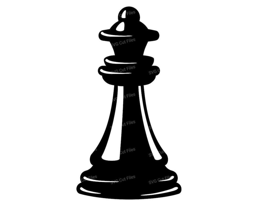 Black Queen Chess Piece SVG, Chess Vector PNG, T-shirt Design Files for ...