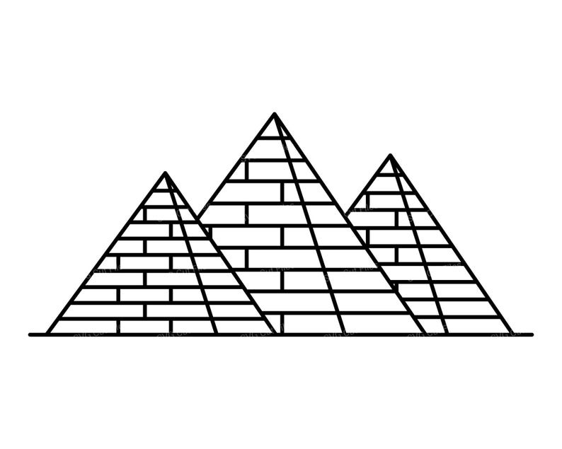 Egyptian Pyramid SVG, Ancient Egypt Clipart, Tattoo PNG Shirt - Etsy