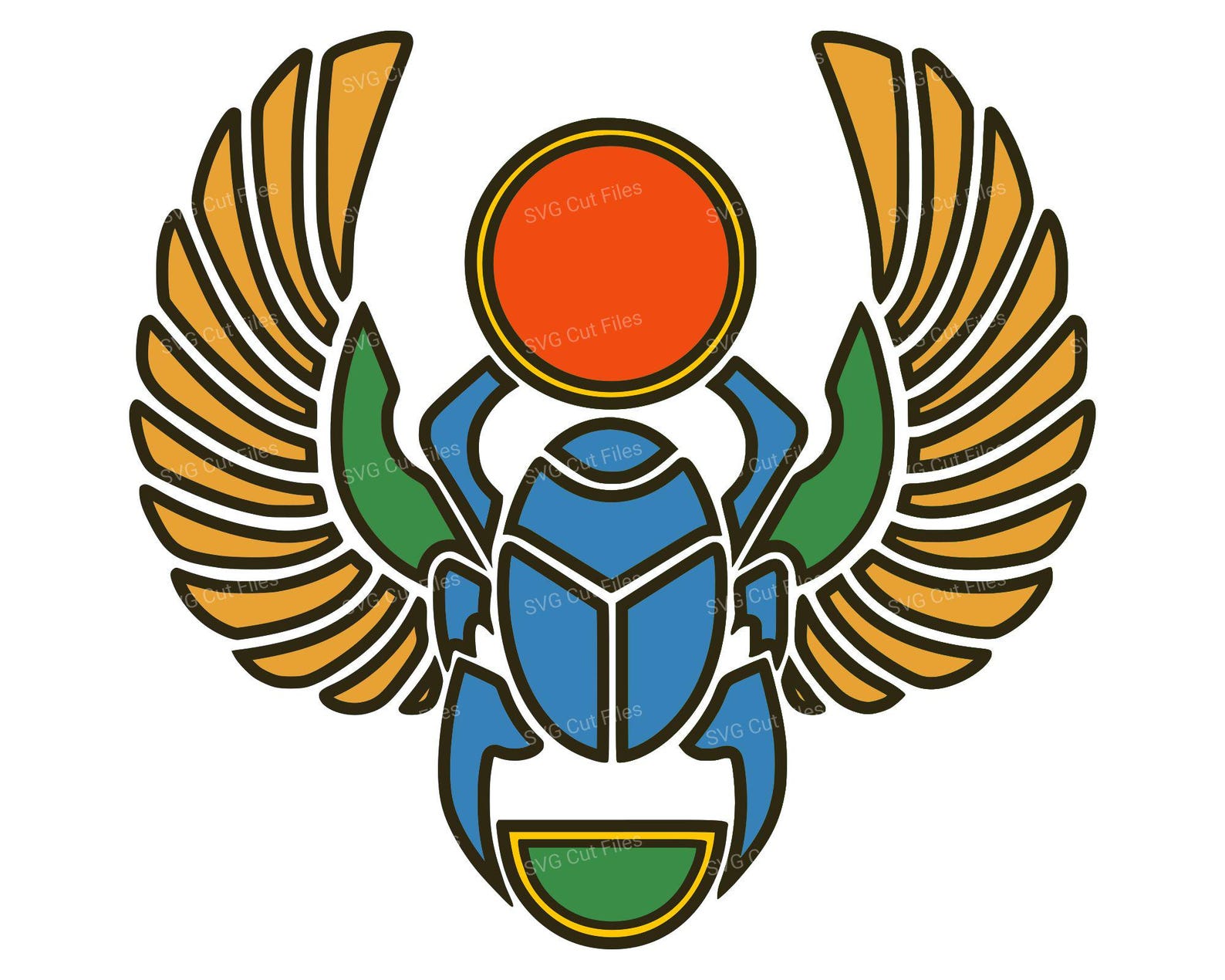 Scarab Beetle SVG Bundle, Ancient Egypt Tattoo, Printable PNG Clipart ...