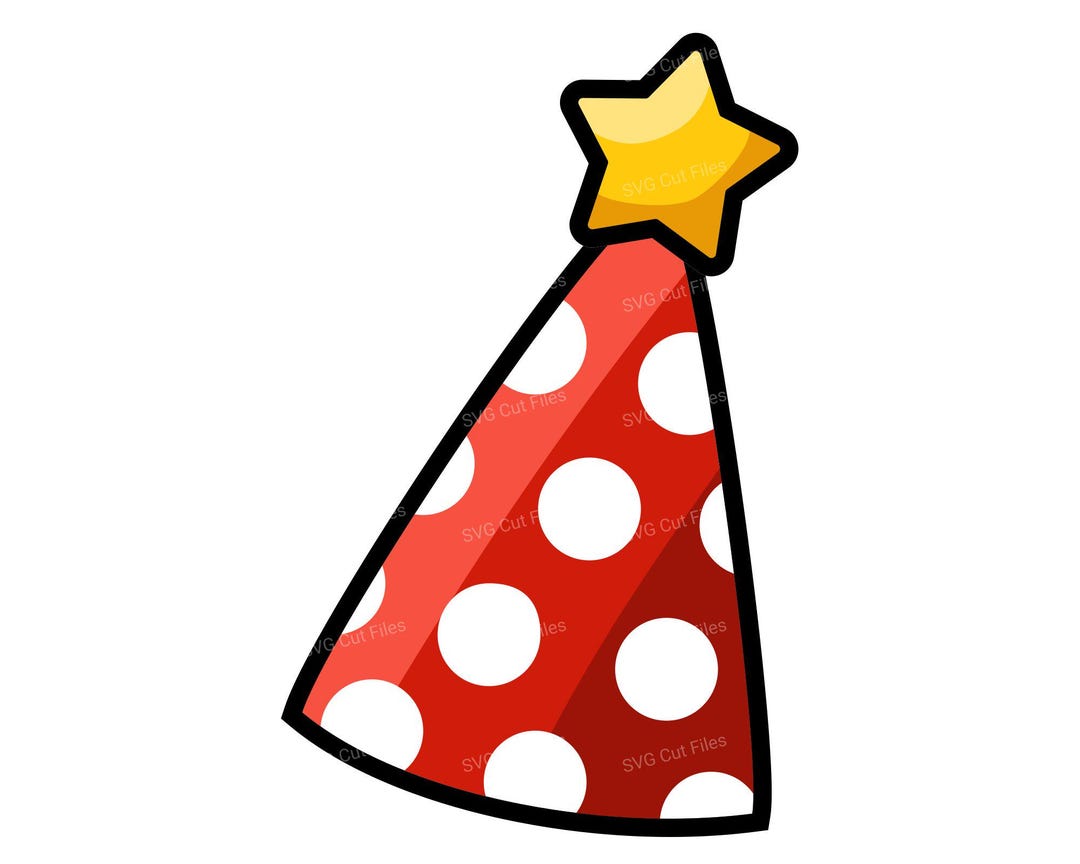Birthday Hat SVG, Red Party Hat PNG, Bday Shirt Clipart - Etsy