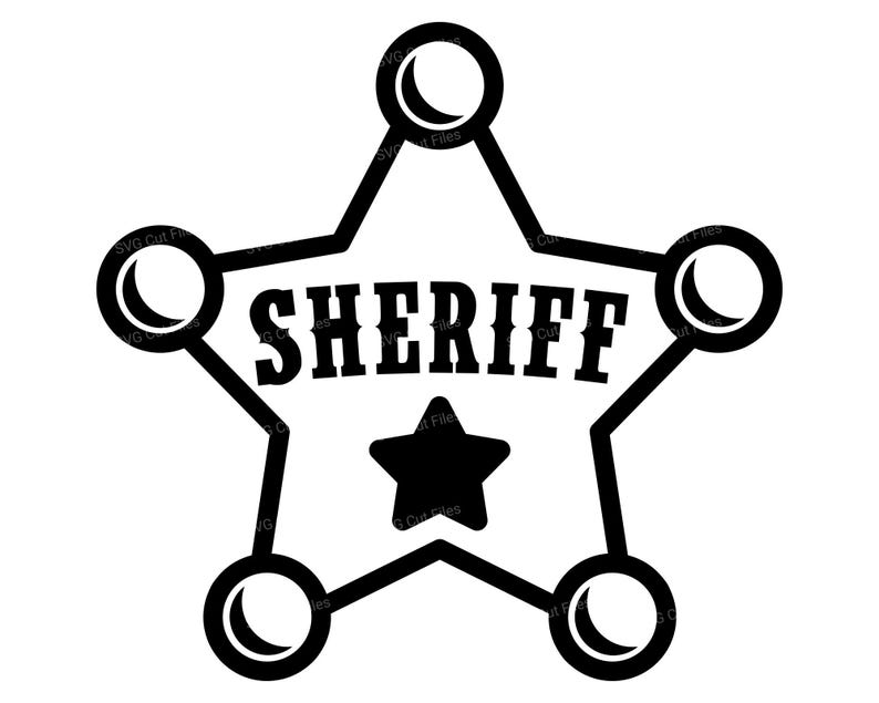 Sheriff Badge SVG, Western Clipart, Texas PNG Digital Download - Etsy