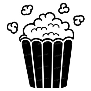 Popcorn Bucket SVG File, Popcorn Clipart, Movie Night PNG - Etsy
