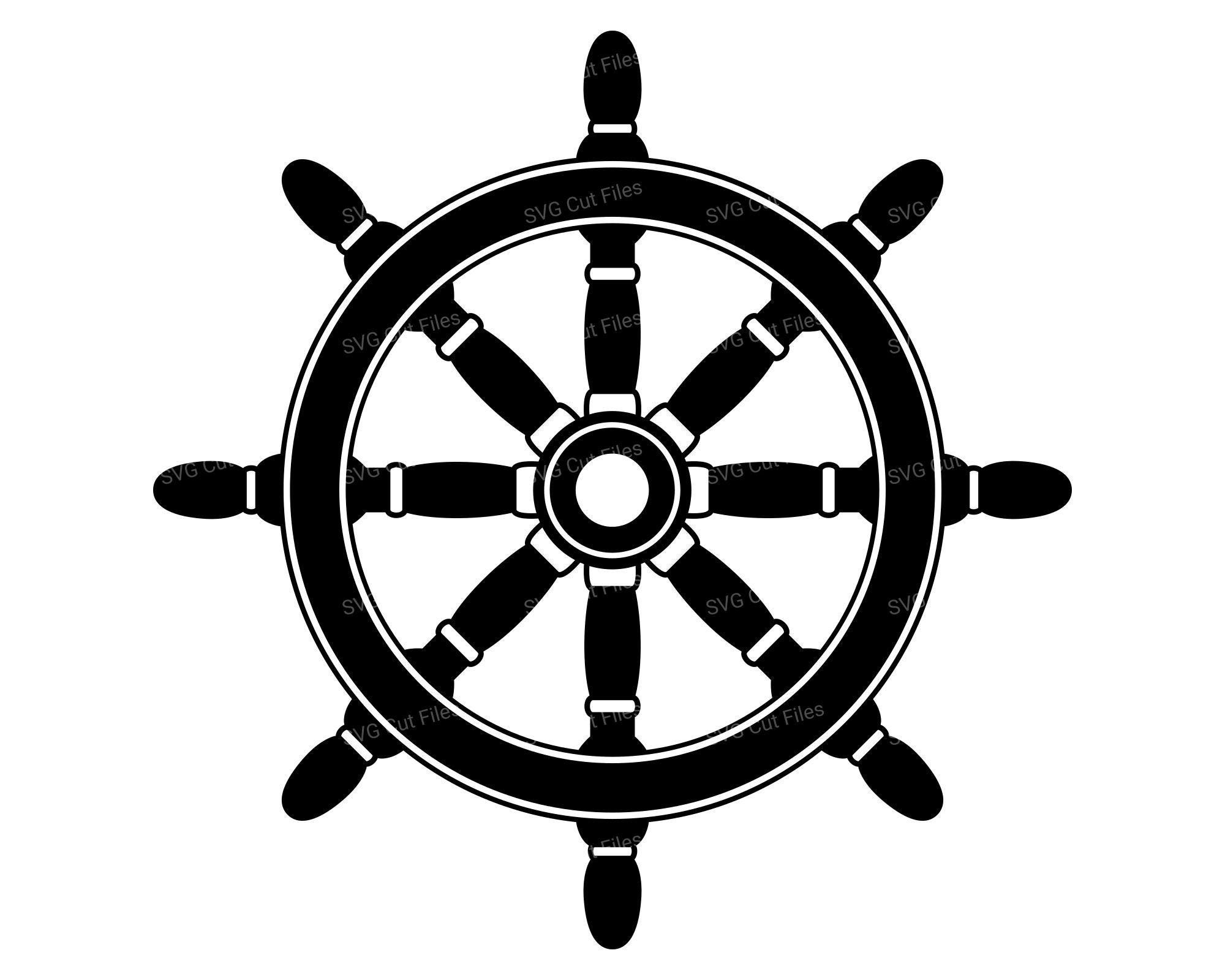 Ship Wheel SVG Bundle, Captain Boat Wheel Clipart, Digital Download - Etsy