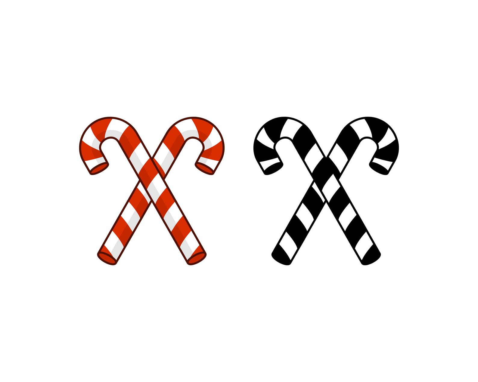 Christmas Candy SVG, Peppermint Canes PNG Clipart, Holiday Sticker ...