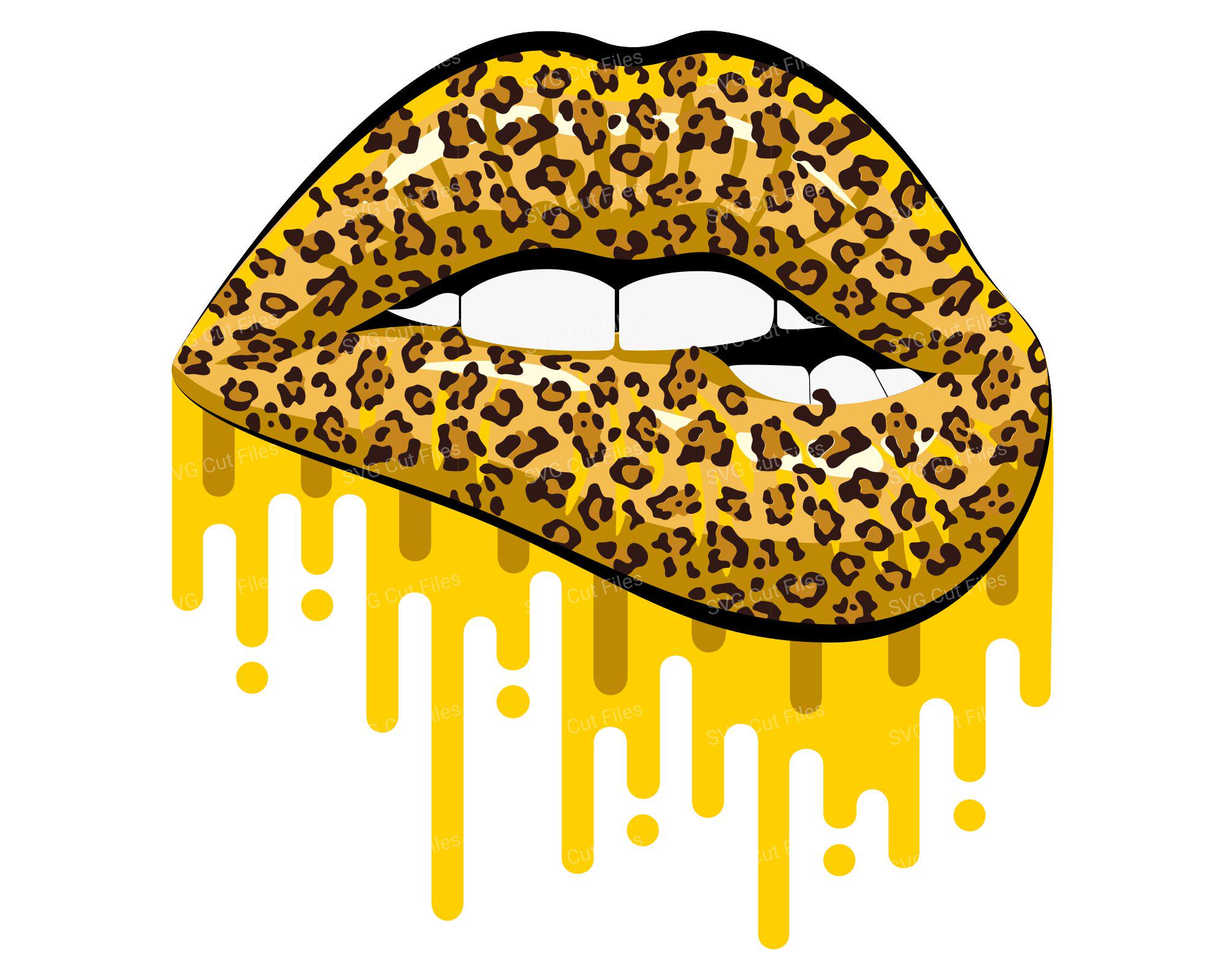 Leopard Lips SVG, Cheetah Dripping Lips SVG Bundle, Digital Download - Etsy