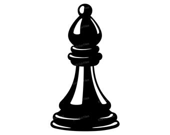 Bishop Chess Piece SVG, Chess Vector PNG, Gift T-shirt Design - Etsy
