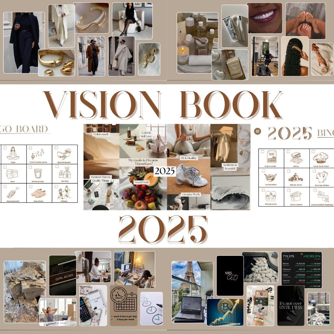 Vision Book Manifestation Planner 2026 Digital Self Care Journal ...