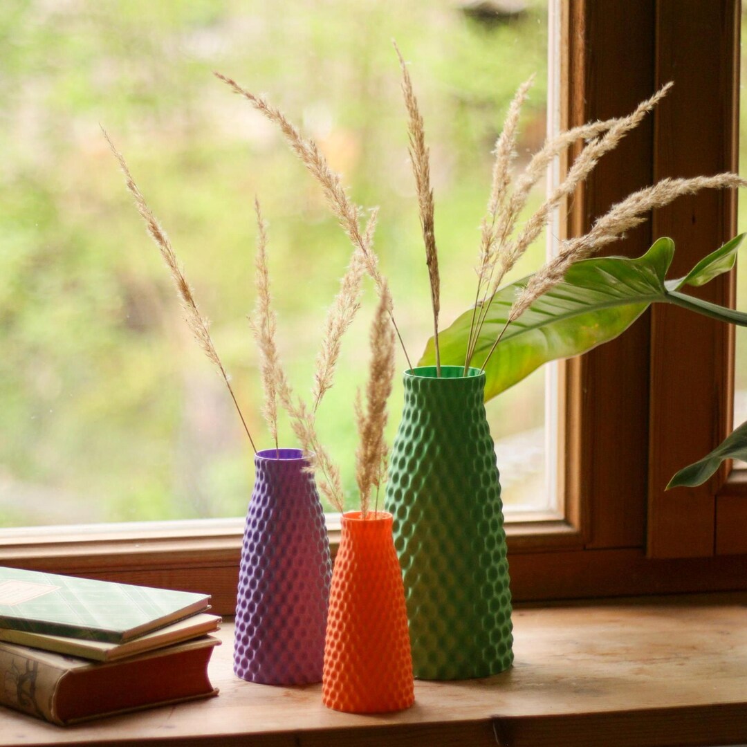 Minimalist Vase "wobble" – 3d-printed, Colorful, for Dried or Fresh ...