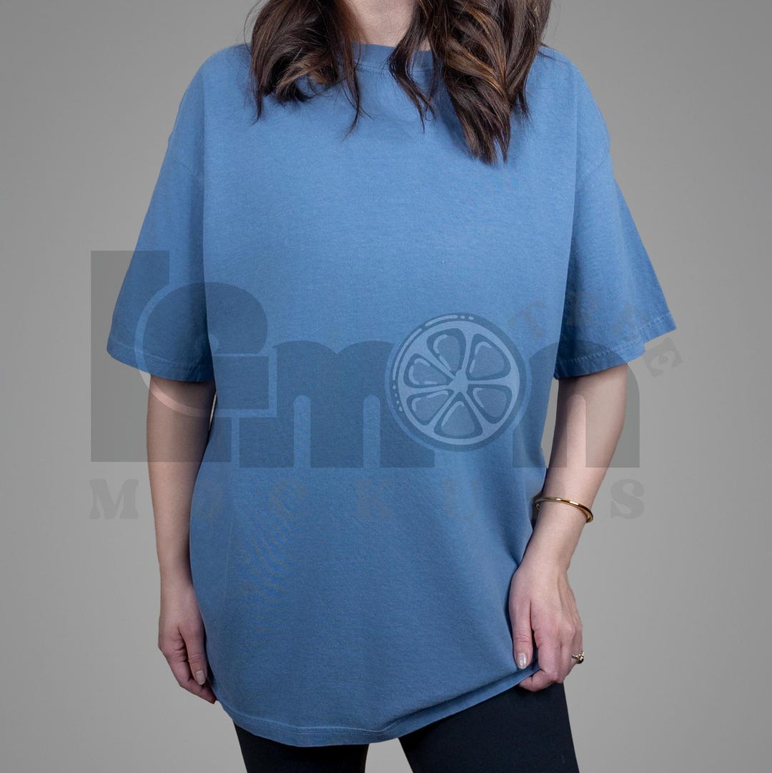 Comfort Colors Mockup, Blue Jean CC1717 Mockup, Simple Model Comfort ...