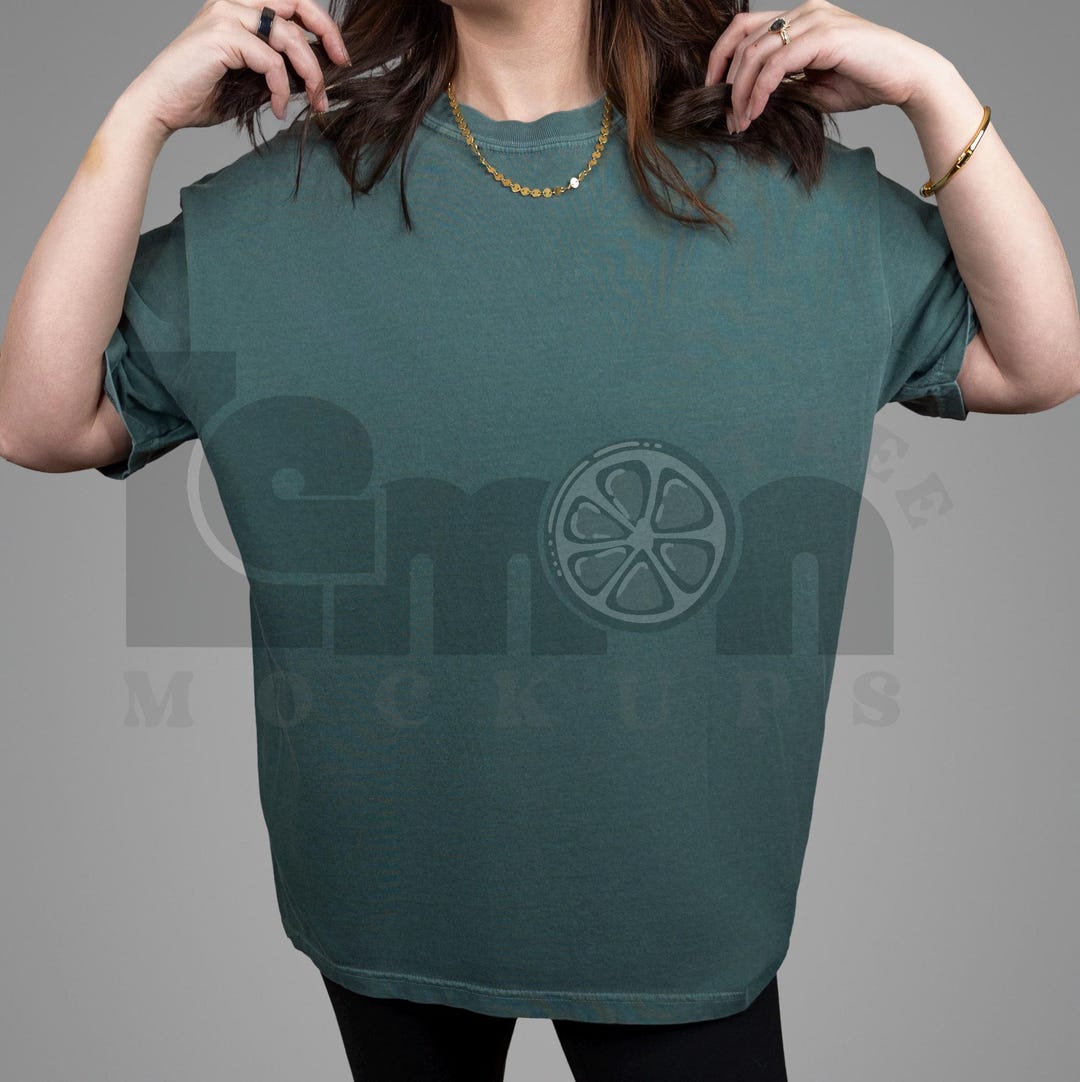 Comfort Colors 1717 Blue Spruce Mockup, Blue Spruce CC1717 Mockup ...