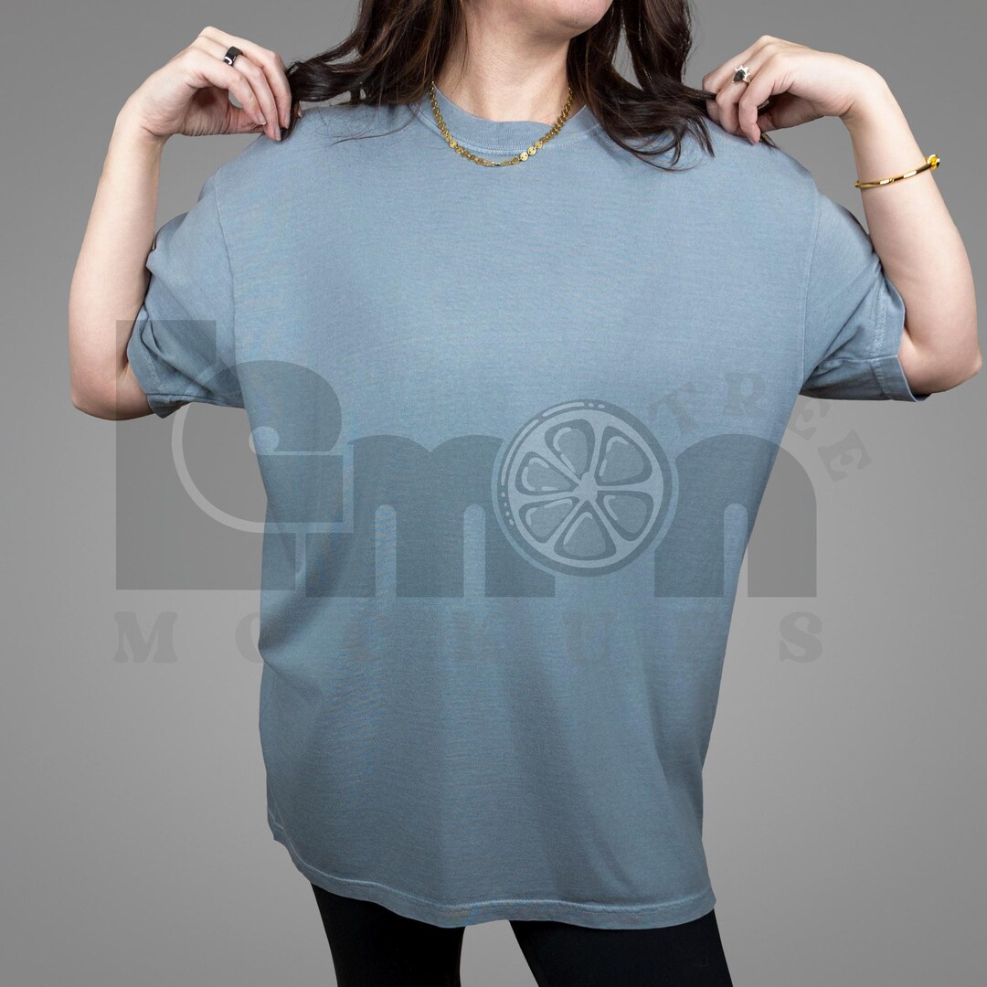 Comfort Colors 1717 Granite Mockup, Granite CC1717 Mockup, Oversized ...