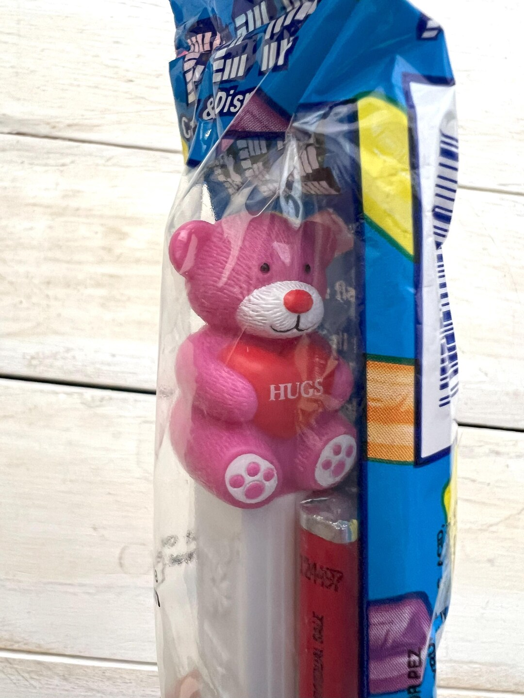 Pink Bear Hugs Pez With Candy Dispenser, Valentines Day Pez Dispenser ...