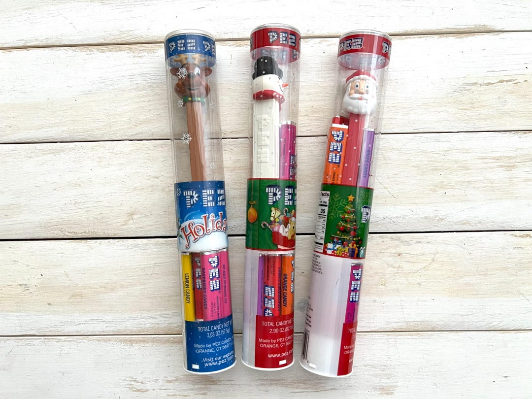 Christmas Candy Pez Dispenser, Snowman Pez Dispenser, Santa Pez ...