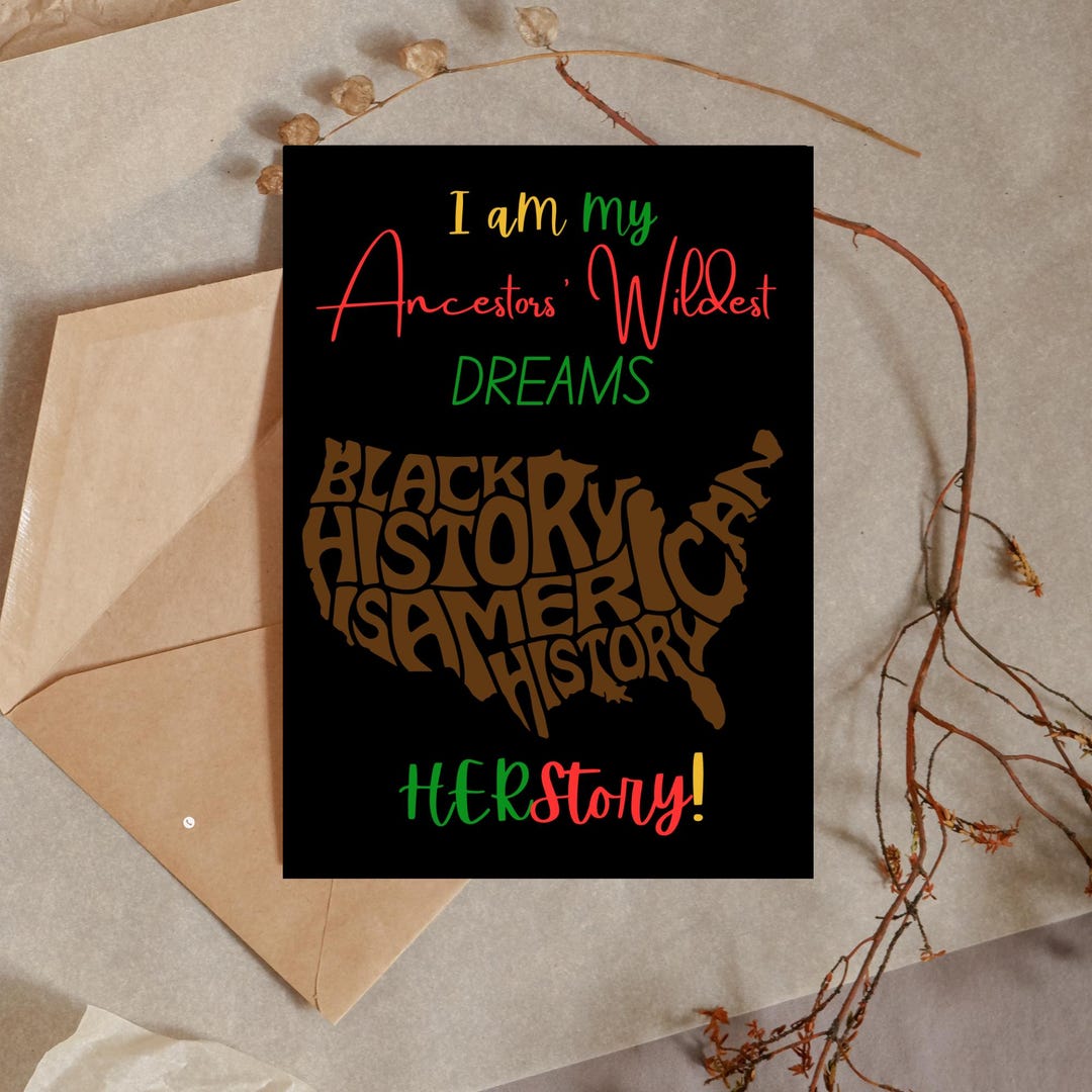 Black History Month Card Herstory Collection | Empowerment Card ...