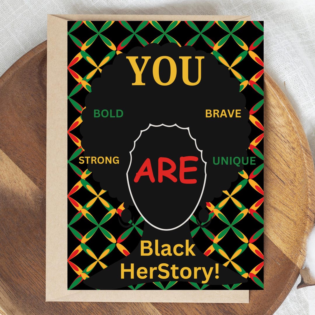 Black Herstory Collection Empowerment Card Encouragement for Black ...