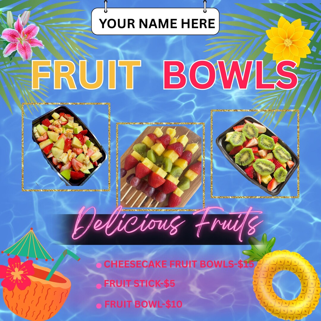 Fruit Flyer, Fruit for Sale Flyer, Social Media Fruit Flyer, Spring ...