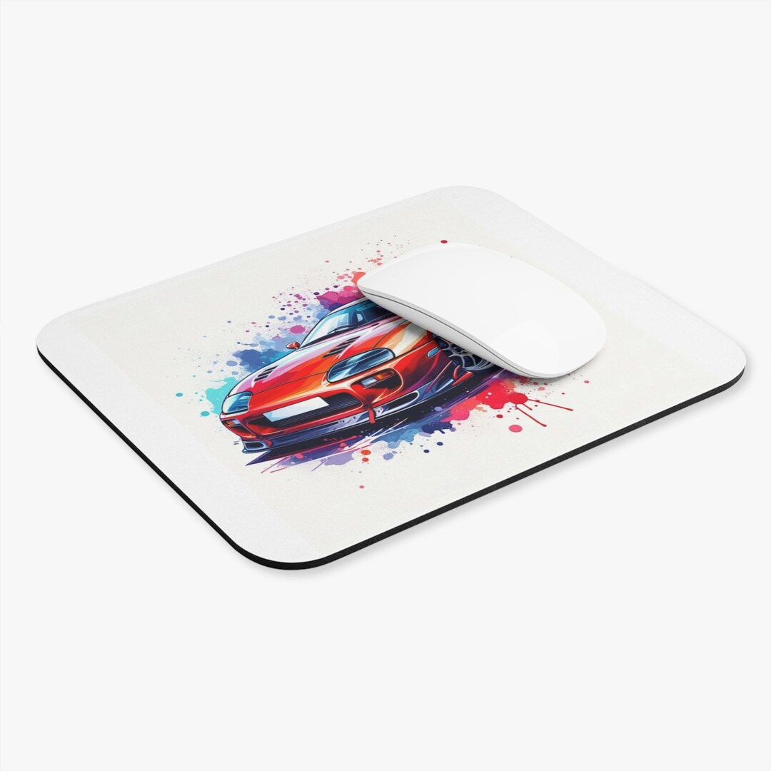 Supra Mk4 Red Mouse Pad (rectangle) I Car Design With Paint Splatter I ...