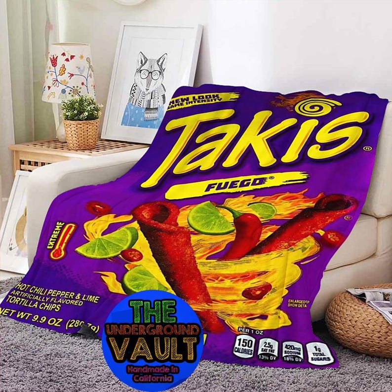 Brand New 50x60 Inch Takis Fuego Soft Plush Throw Blanket - Etsy