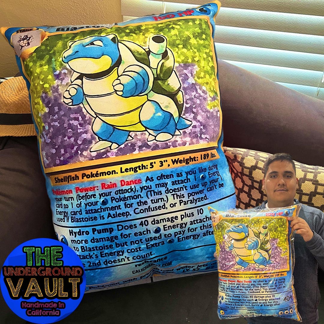 Premium Quality Blastoise Charizard Pikachu Pokemon Card VMAX 24x18 ...