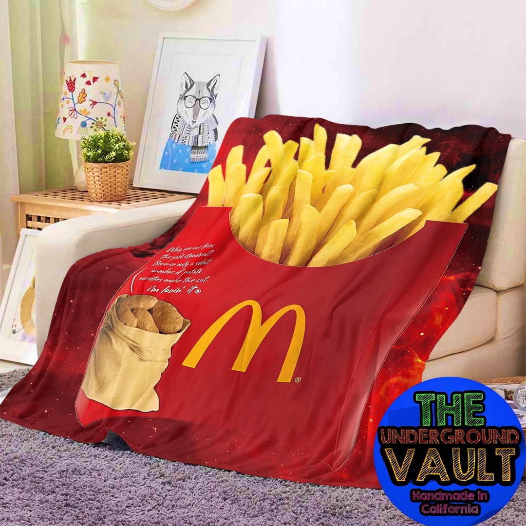 Brand New 50x60 Inch Mcdonald’s French Fries Soft Plush Throw Blanket ...