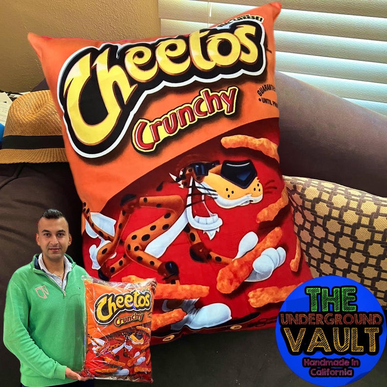 Premium Quality Cheetos Crunchy Cracker Flamin Hot 24x18 Inch Pillow ...