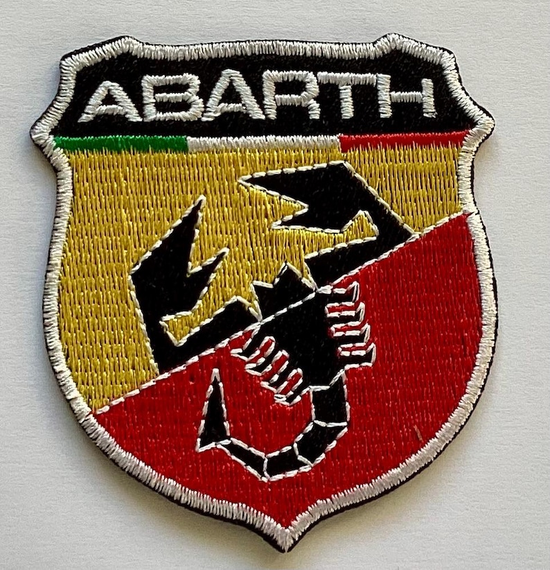 Fiat Abarth Scorpion Logo 500 124 Spider Sport Car Badge Iron Sew on ...