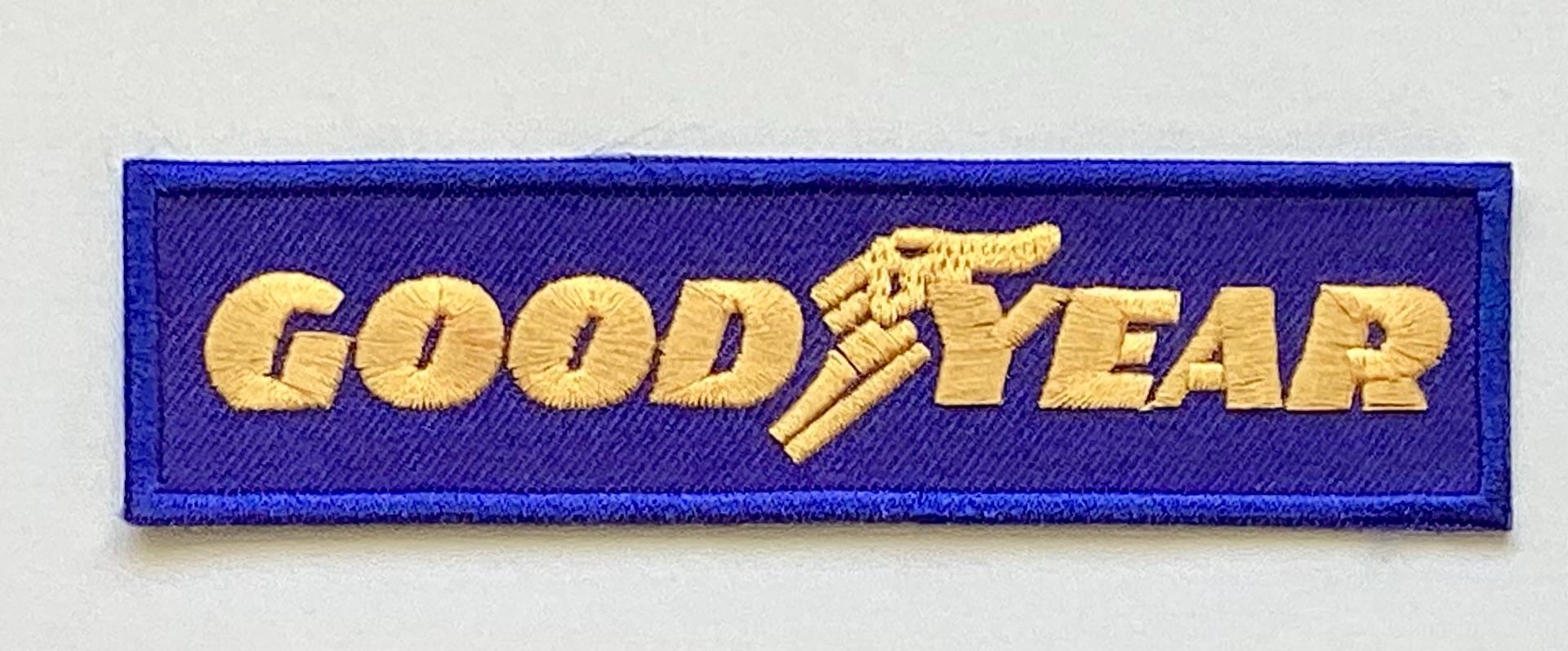 Goodyear Tyre Tyres Motor Racing Sports Car TT Bike Badge Iron Sew on ...