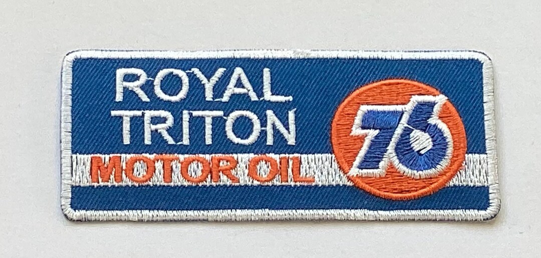 Royal Triton 76 Motor Oil Gasoline Racing Oils Gas Car Badge Iron Sew ...