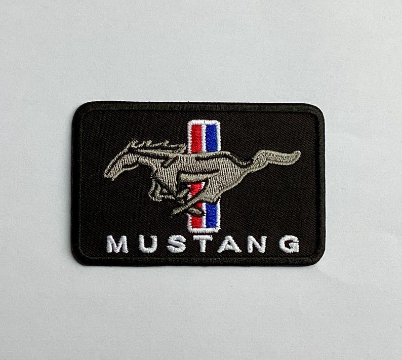 Ford V8 Mustang Muscle Car Motor Sport Racing Badge Iron Sew on Patch ...