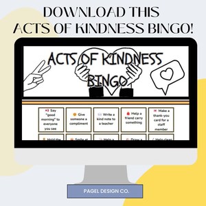 Acts of Kindness Bingo, Printable Activity for Kids Fun and Engaging ...