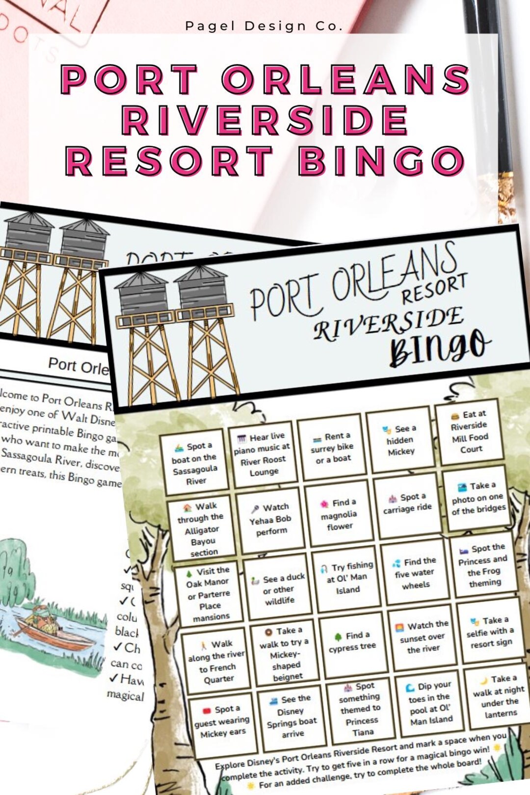 Printable Port Orleans Riverside Resort Bingo Game | Disney World ...