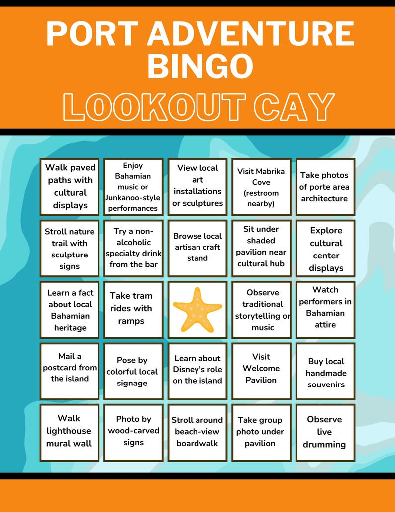 Disney Dream Cruise Bingo Game | Printable Ship Activity for Kids ...