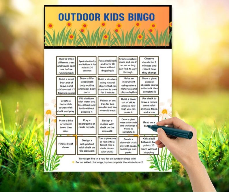 Outdoor Bingo Activity Game | Printable Nature Activity for Kids ...