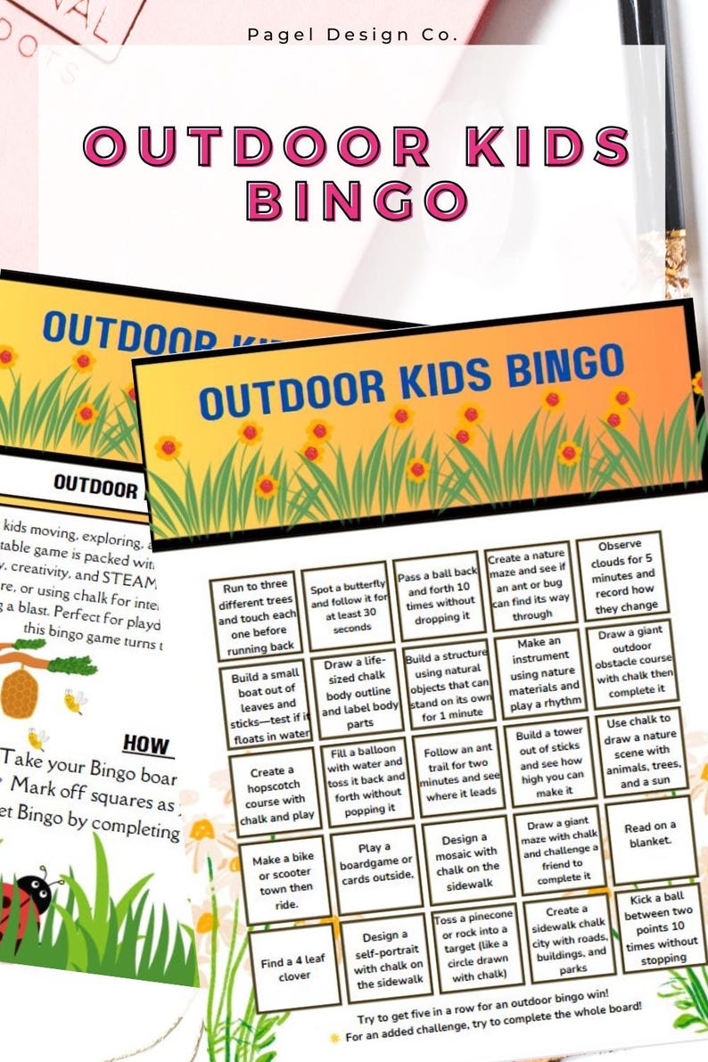 Outdoor Bingo Activity Game | Printable Nature Activity for Kids ...