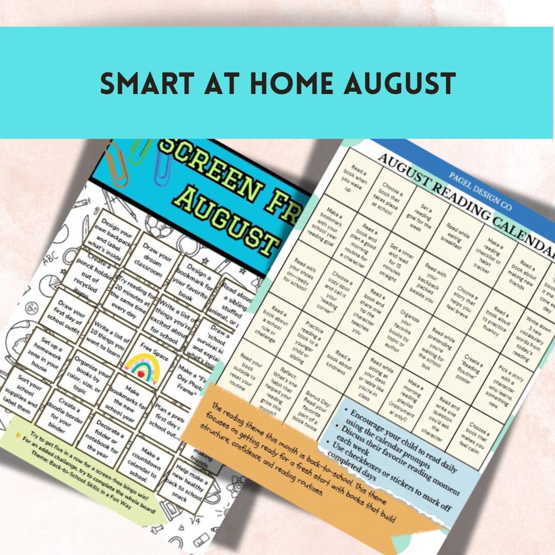 August Back to School Learning Bundle – Summer Reading Log, Screen-free ...