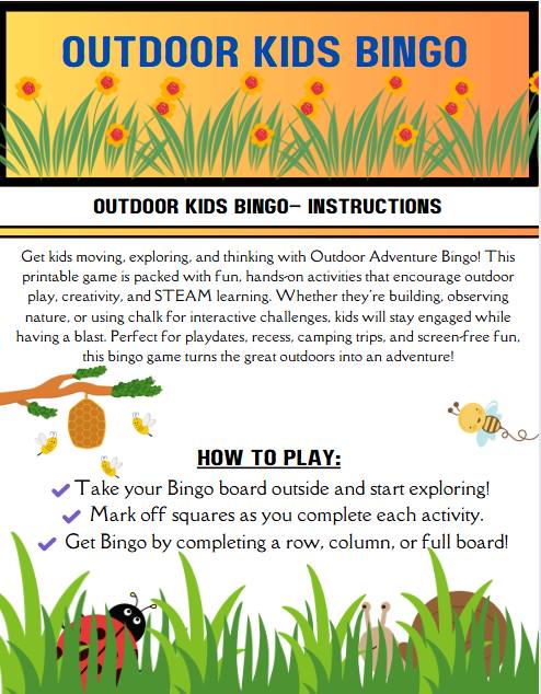 Outdoor Bingo Activity Game | Printable Nature Activity for Kids ...