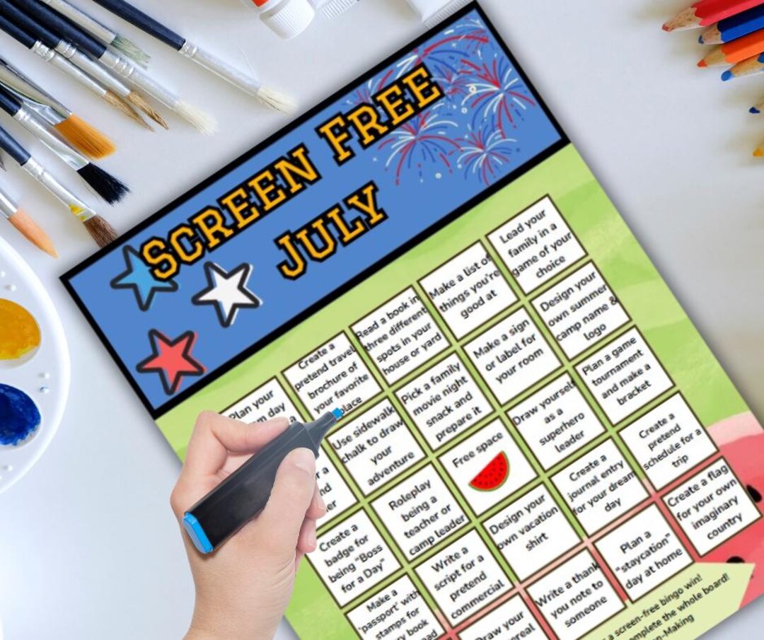 July Kids Bingo – Screen-free Activity Worksheet (digital Download) - Etsy