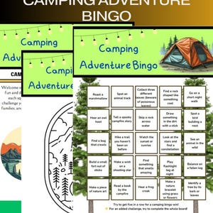 Printable Camping Bingo Game, Fun Outdoor Activity for Kids and ...