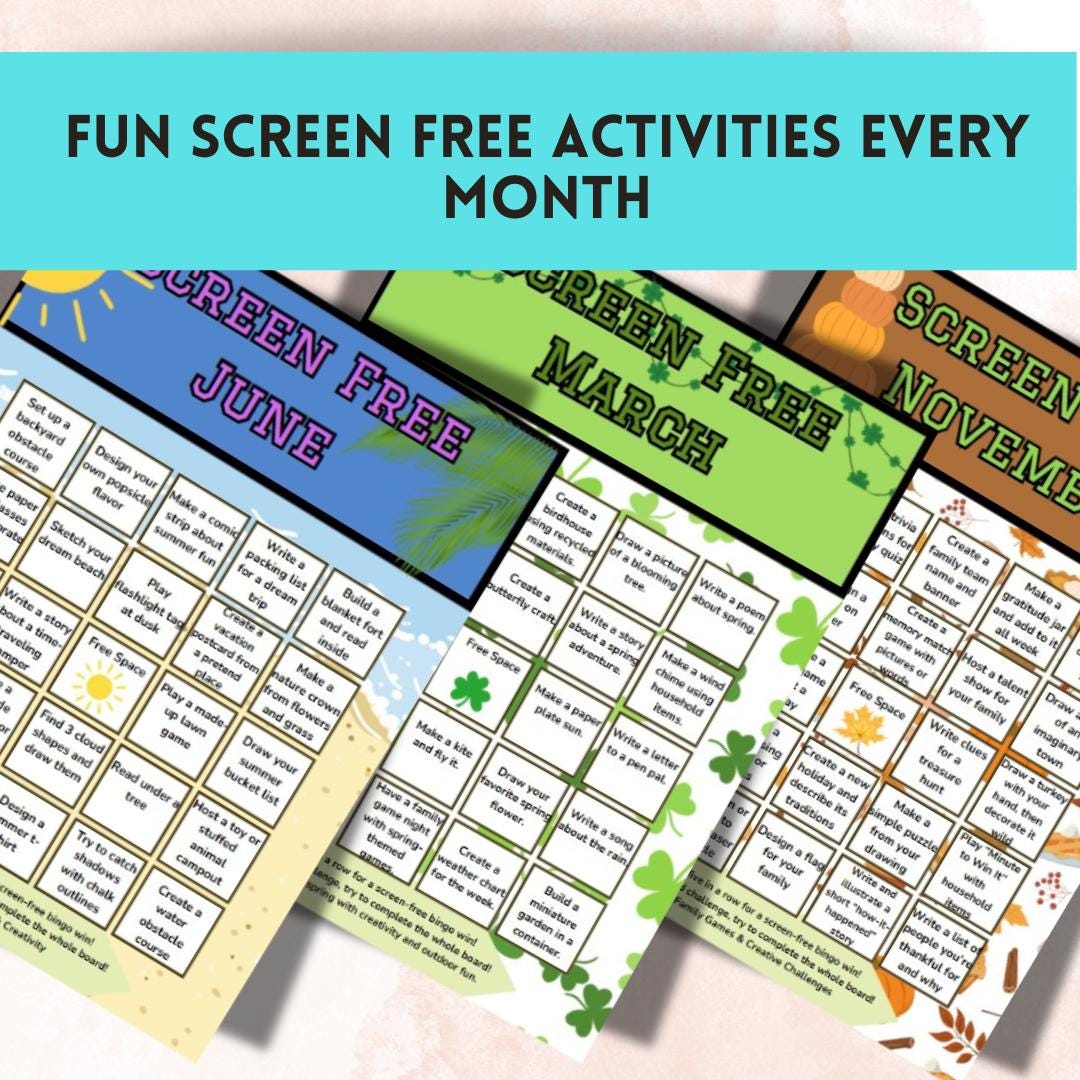 Kids Bingo Activities – Printable Summer Learning for Kids, Screen Free ...