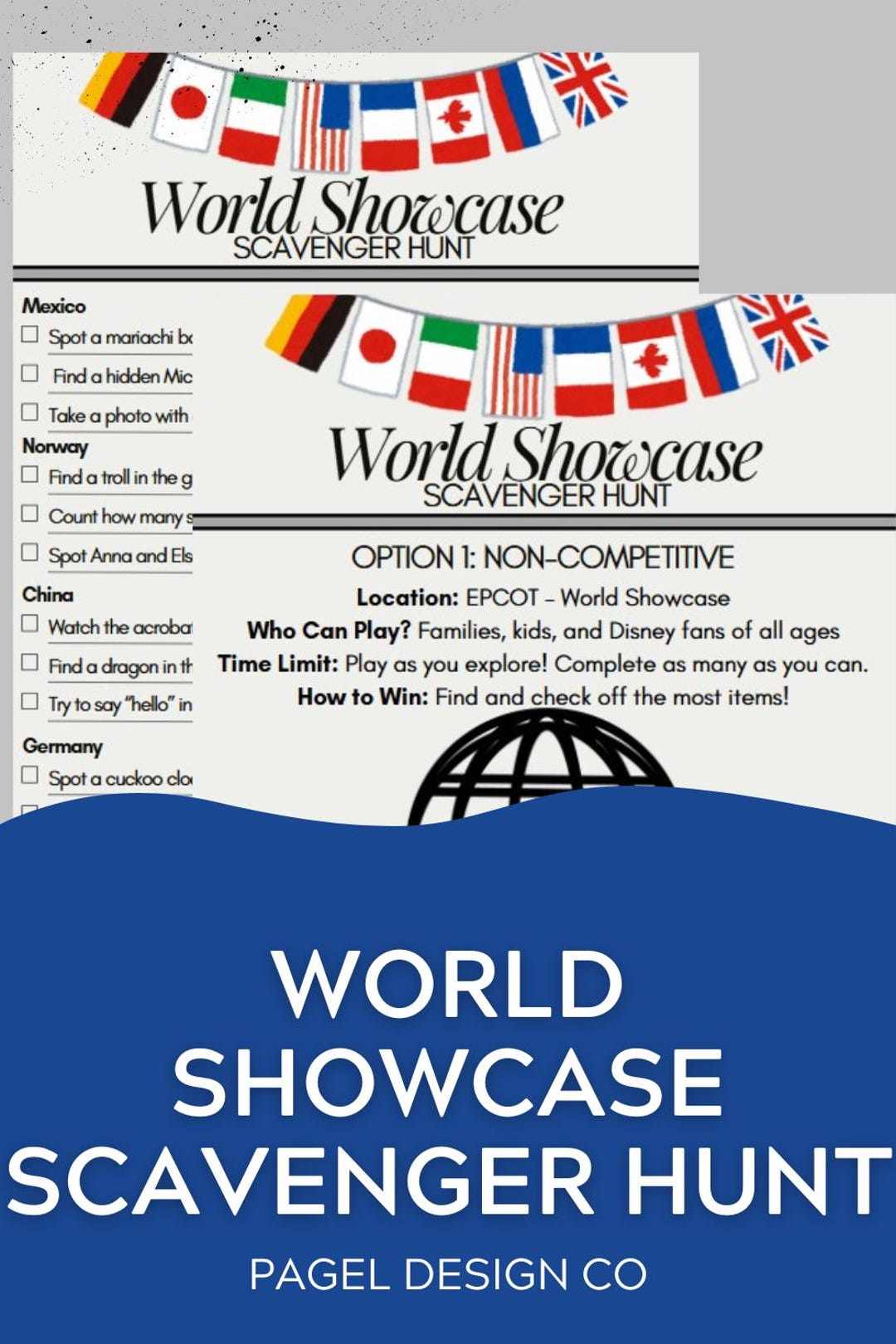 Disney Vacation EPCOT World Showcase Scavenger Hunt | Fun Family Disney ...