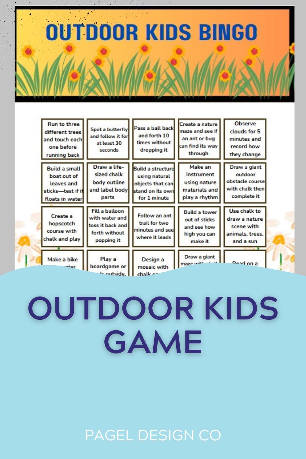 Outdoor Bingo Activity Game | Printable Nature Activity for Kids ...