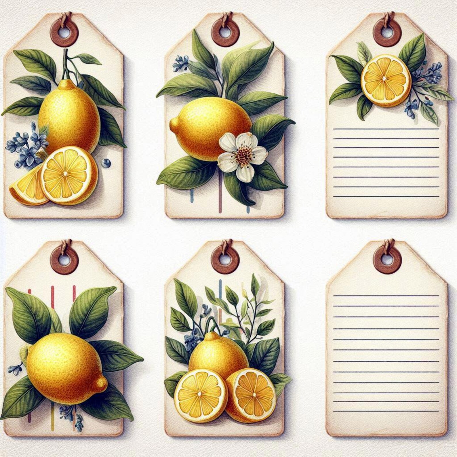 Lemon. Bookmarks and Tags. 30 Sheets. for Scrapbooking, Making Cards ...