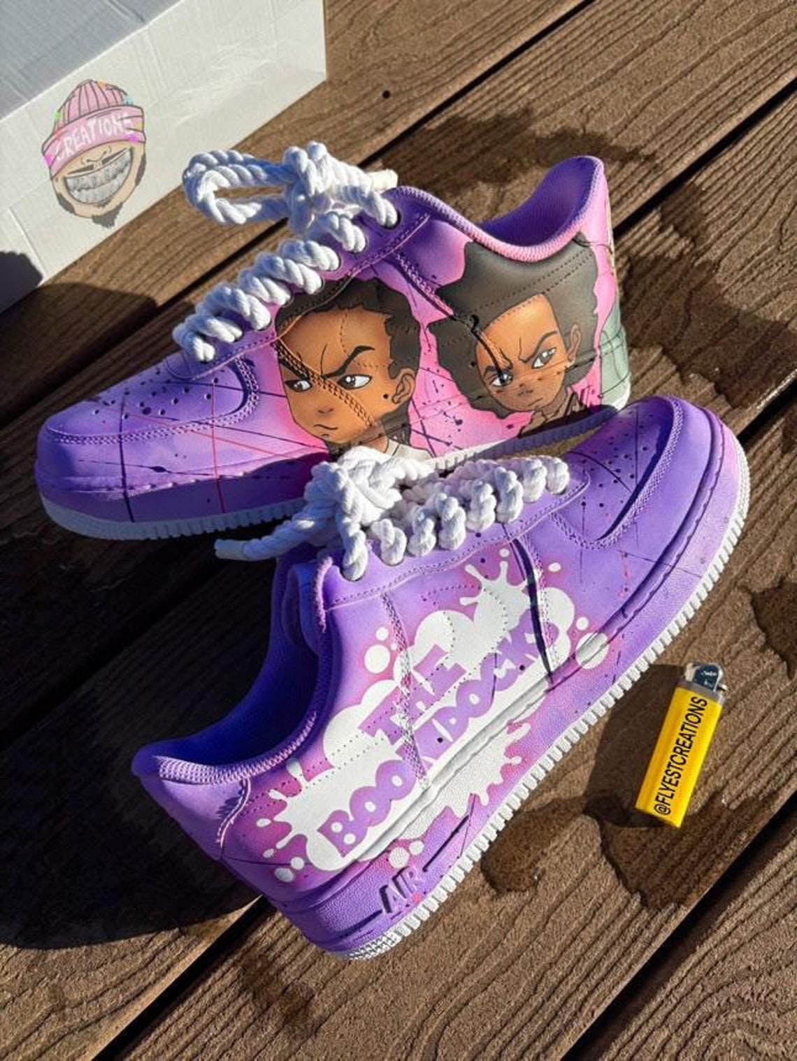 Custom Airforce 1s | Color-change Boondocks - Etsy
