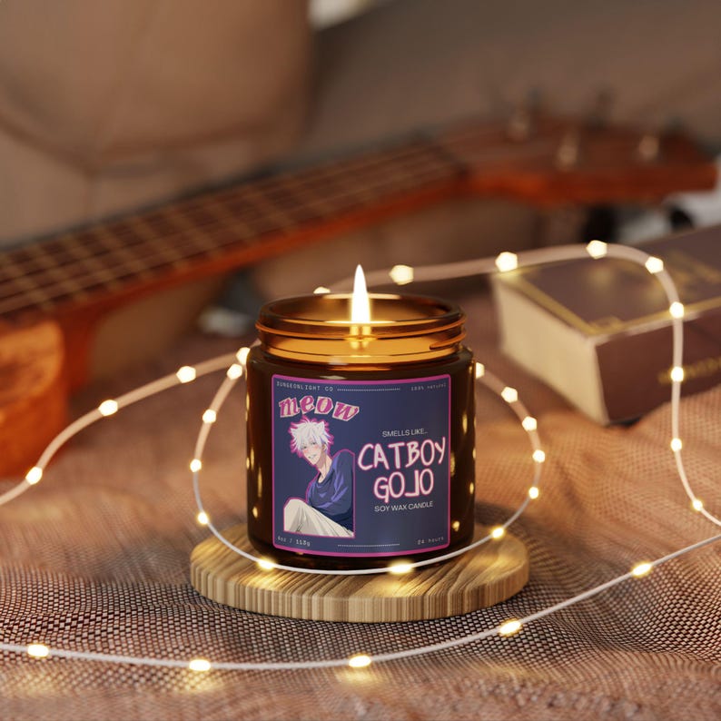 Catboy Gojo Candle | Jujutsu Kaisen Soy Wax | JJK Anime Meme Gift ...