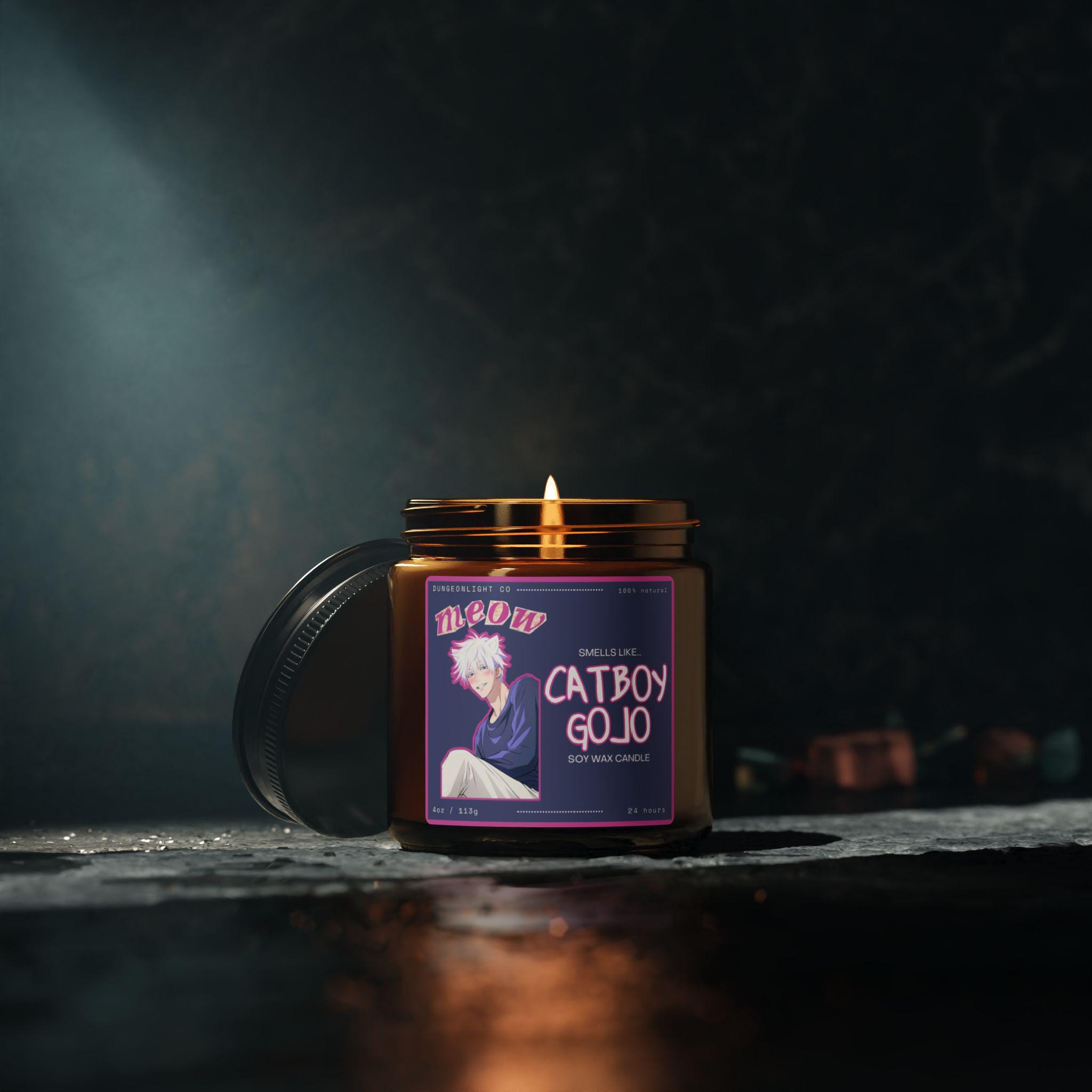 Catboy Gojo Candle Jujutsu Kaisen Soy Wax JJK Anime Meme Gift, Satoru ...